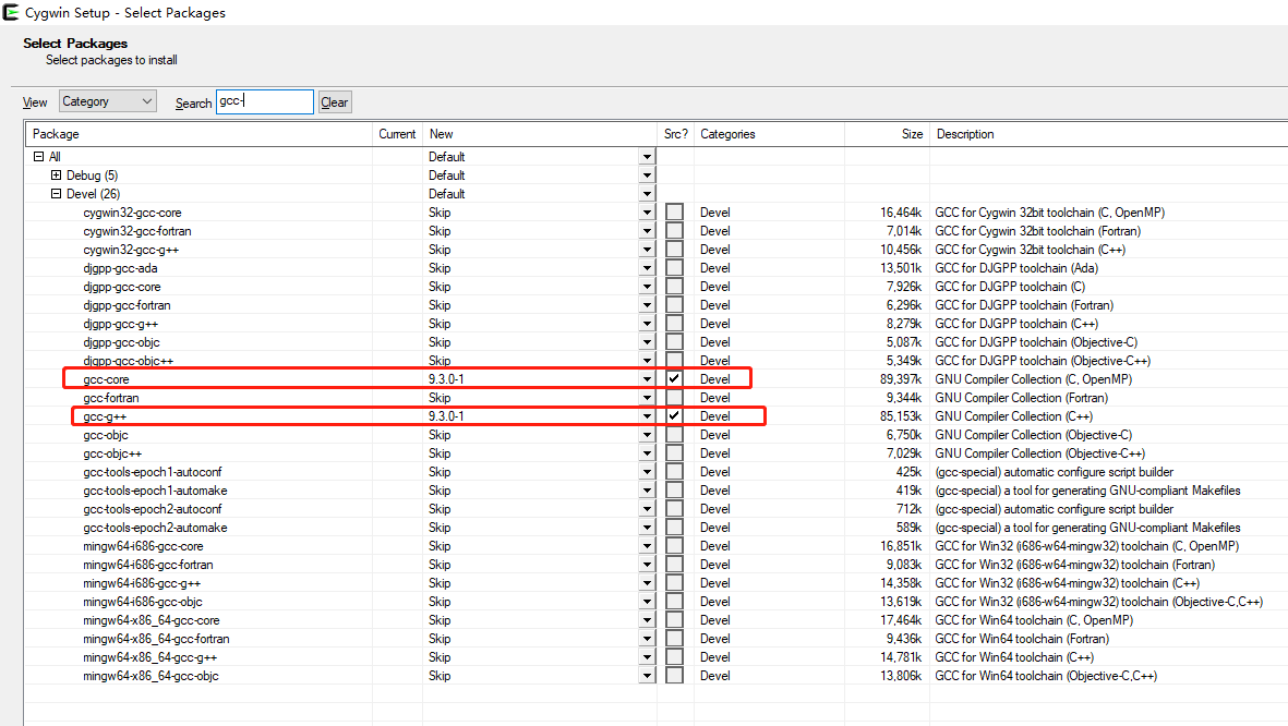 Win10安装Cygwin，并安装GCC等软件包_cygwin gcc-CSDN博客