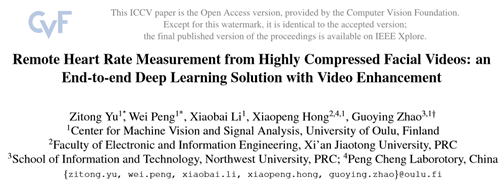 面部表情视频中进行远程心率测量：ICCV2019论文解析_rppgnet-CSDN博客