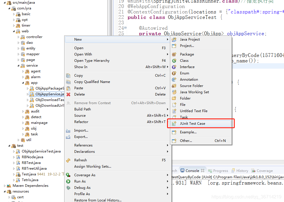 Spring Mvc 使用junit测试service层springmvc Junit Service Csdn博客