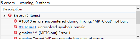 CCS报错errors encountered during linking以及unresolved symbols remain-CSDN博客