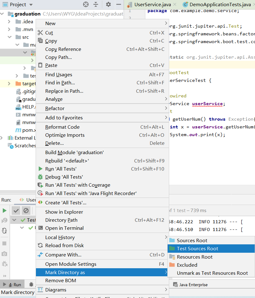 IDEA SpringBoot单元测试_intellij springboottest-CSDN博客