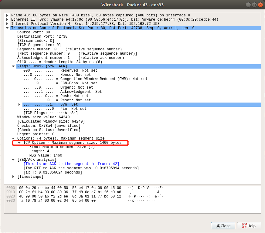 【博客193】抓取报文查看TCP连接MSS的大小_抓包看mss-CSDN博客