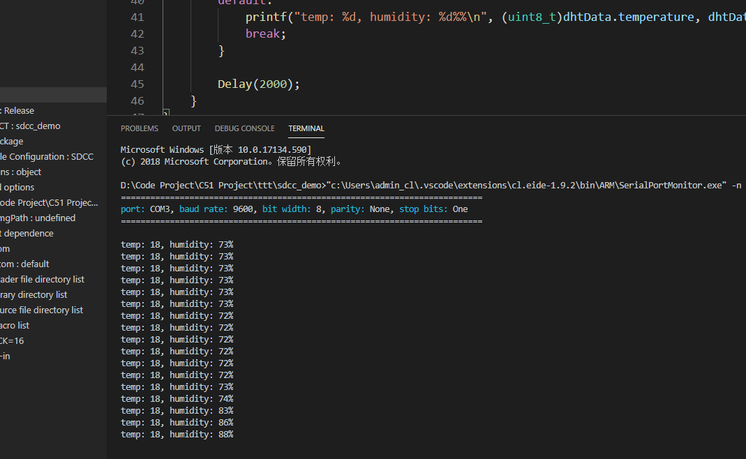 vscode 上使用 SDCC 工具链开发 8051（DHT11温湿度传感器示例）_sdcc 8051_「已注销」的博客-CSDN博客
