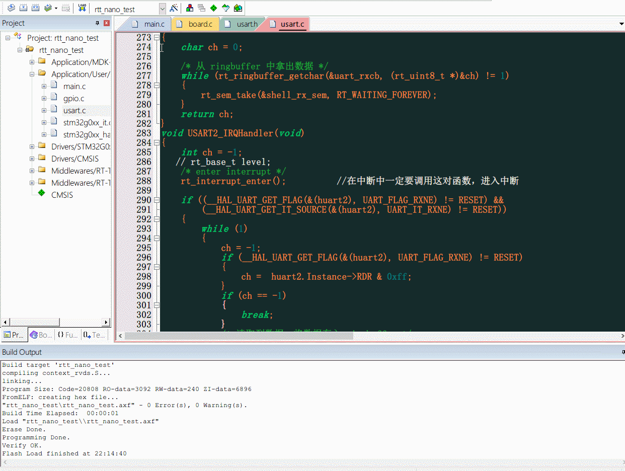STM32g070 使用cubemx移植rt-thread nano实现rt-kprintf和FinSH组件支持_stm32g07 移植rt-thread-CSDN博客
