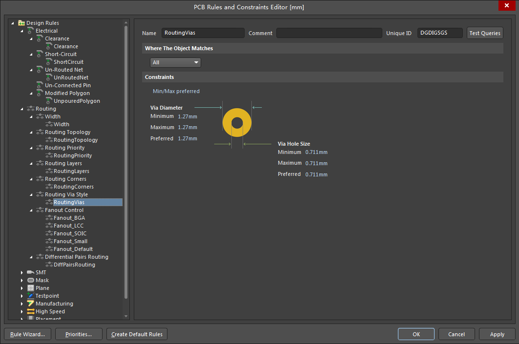 PCB Design Rules﹣Routing Via Style_ad报错routine via-CSDN博客