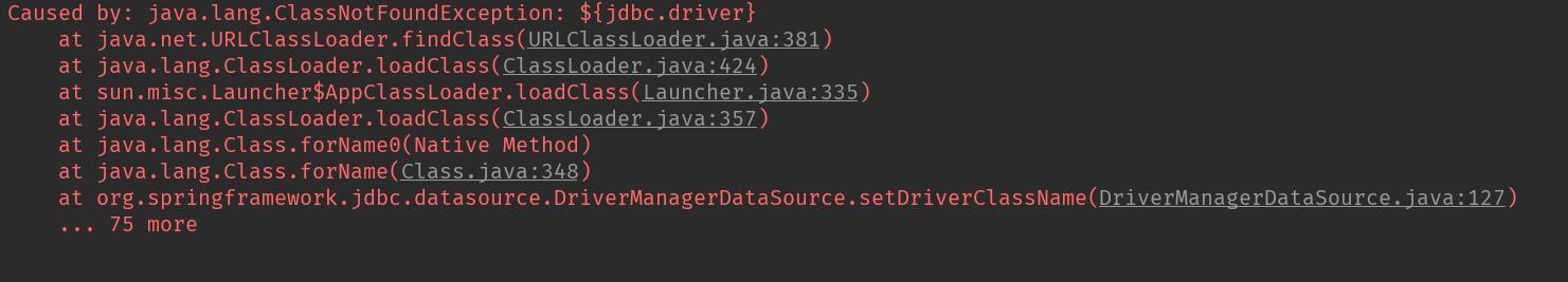 Spring中报错java Lang Classnotfoundexception {jdbc Driver} Java Lang Classnotfoundexception Dm