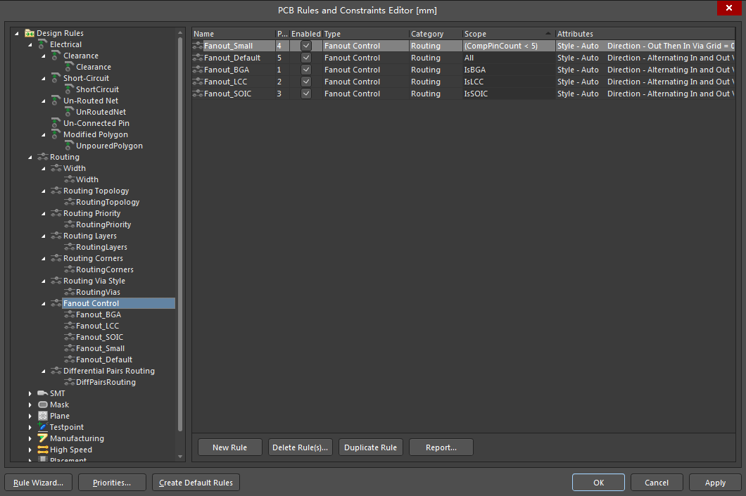 PCB Design Rules﹣Fanout Control-CSDN博客