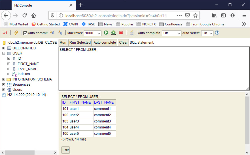 Spring Boot 使用 H2 数据库的控制台（Console）_h2 console-CSDN博客