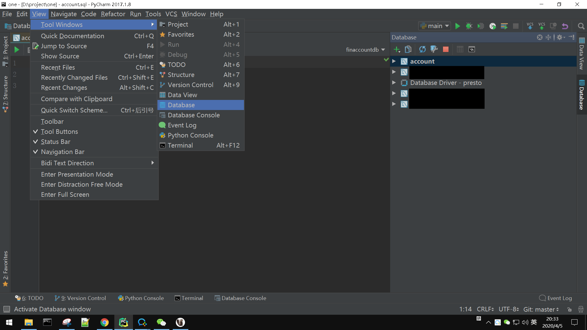 PyCharm专业版 数据库工具 Database_pycharm里的database-CSDN博客