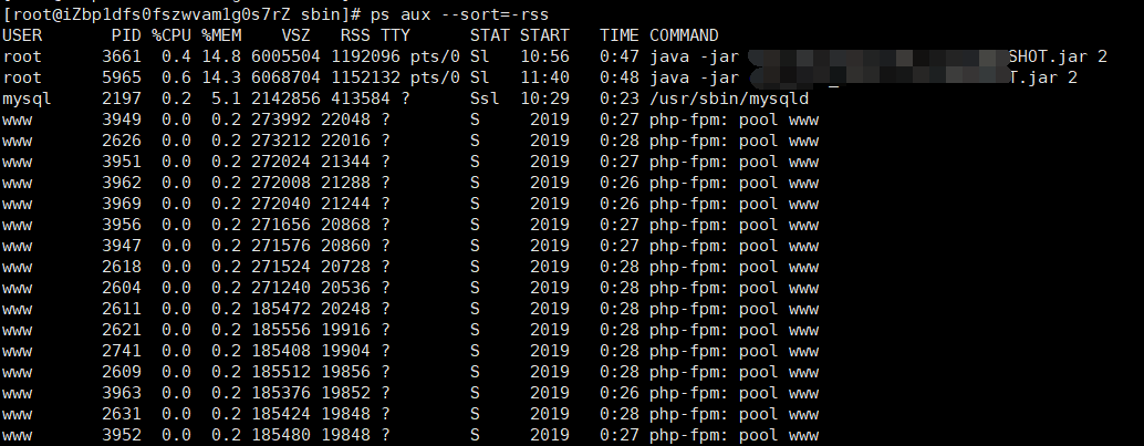 ps -aux排序--按内存使用排序或按cpu使用排序_ps aux --sort-CSDN博客
