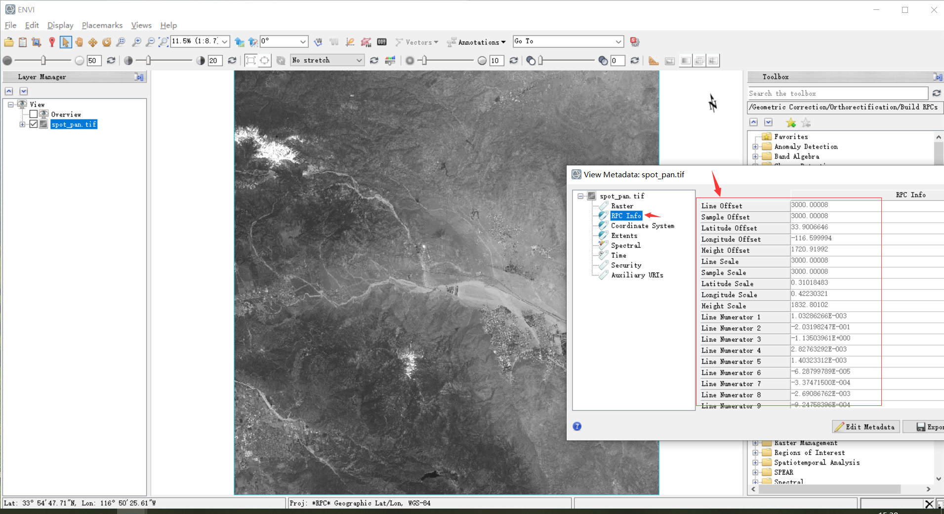 ENVI入门系列教程---一、数据预处理---4.3自定义RPC文件图像正射校正_envi怎么建立rpc_胡侃有料的博客-CSDN博客