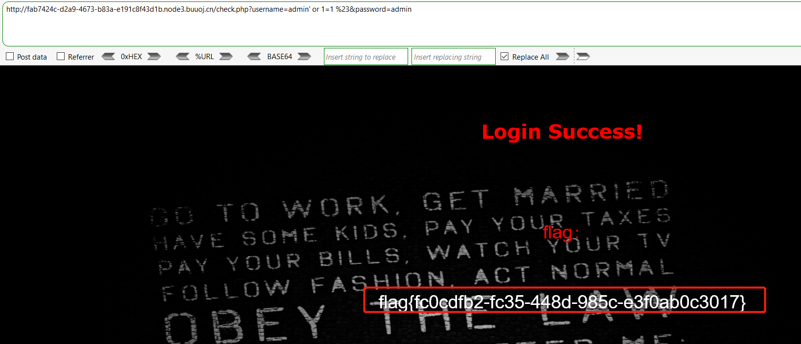 CTF [极客大挑战 2019]EasySQL Writeup 万能密码_ctf万能密码-CSDN博客