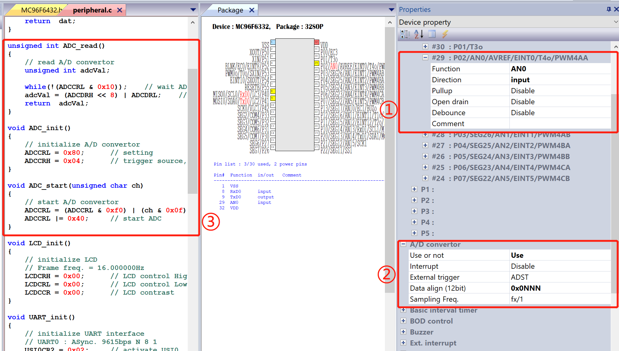 ABOV单片机模数转换ADC部分代码实现讲解及示例代码-[MC96F6332D]_abov mcu 代码设计指南-CSDN博客