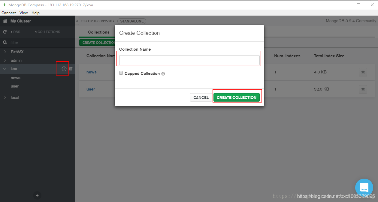 Mongodb可视化工具mongodb Compass的增删改查基本使用教程compass语句删表 Csdn博客 0415