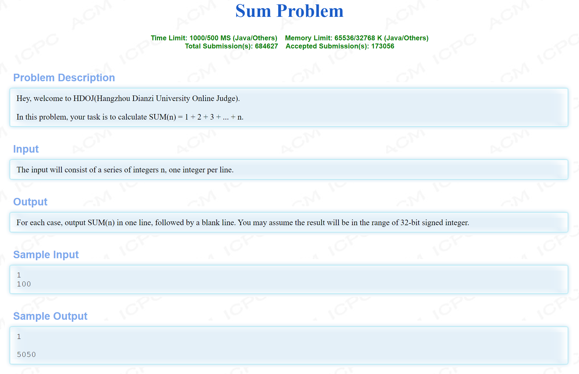杭电OJ1001题C语言版_杭电oj计算sum(n)=1+2+3+...+nc语言-CSDN博客