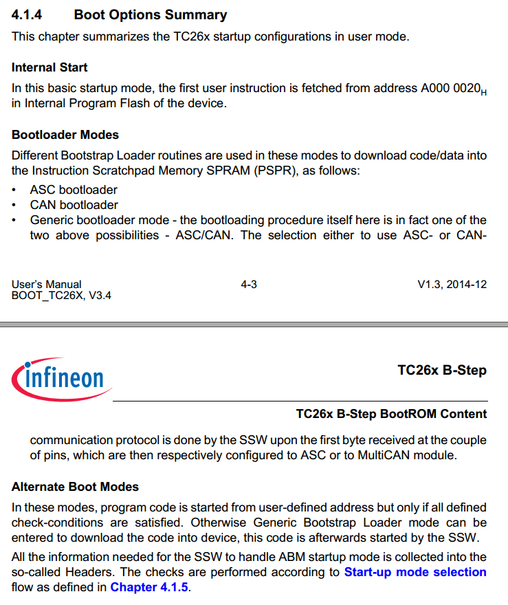 【Aurix系列学习】TC264D启动配置解释_alternate boot mode-CSDN博客