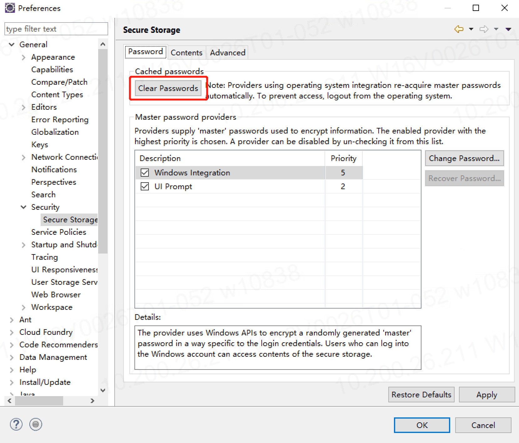 Eclipse：Git报错write to secure store failed no password provided_writing to secure store failed no ...