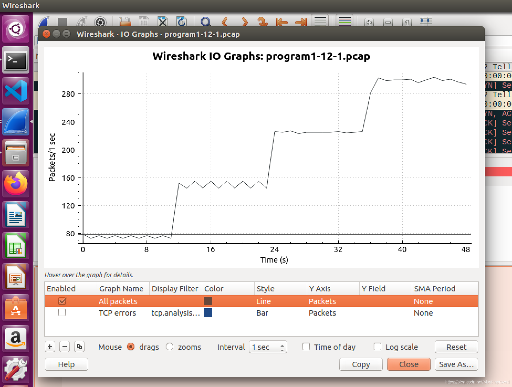 Wireshark查看通过一个点的吞吐量,throughputwireshark观察吞吐量变化 Csdn博客