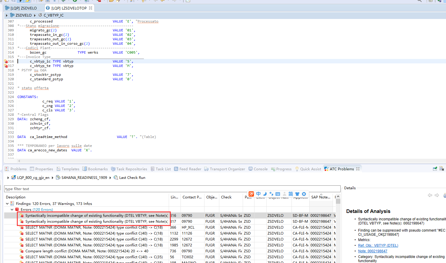 Adaption of custom code related to the field length extension of Data ...