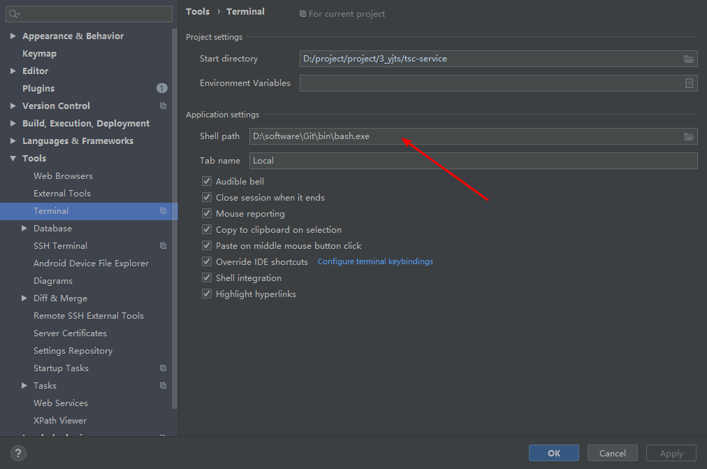 Idea中Terminal环境变量更新_设置Bash.exe&git-bash.exe&Idea 设置Terminal 打开Git Bash_idea terminal 环境变量-CSDN博客