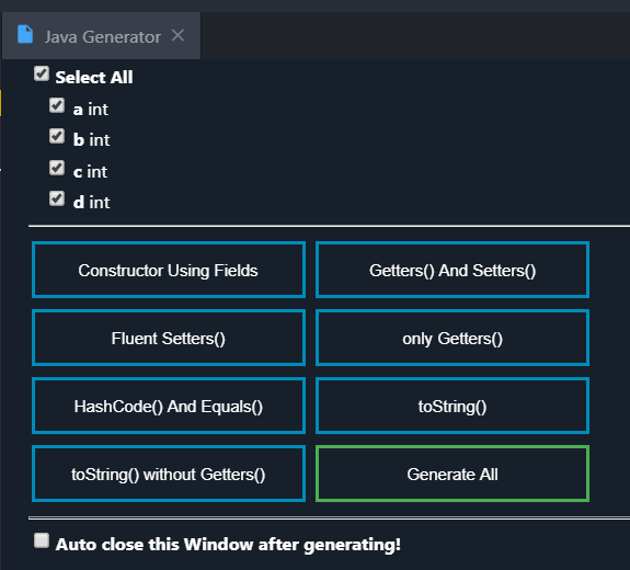 VScode Java代码自动生成器_vscode生成java.class的插件-CSDN博客