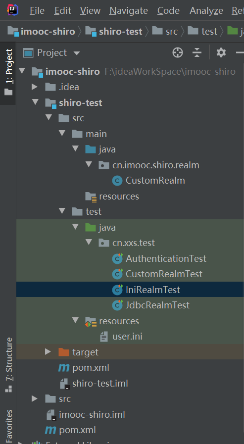 Shiro中Realm的初步学习---IniRealm，JdbcRealm，自定义Realm_realm [org.apache.shiro.realm.text.inirealm ...