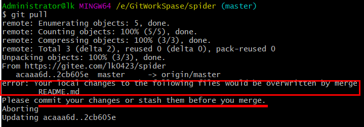 Git Pull Reports Unable To Update Local Ref Solution Programmer Sought