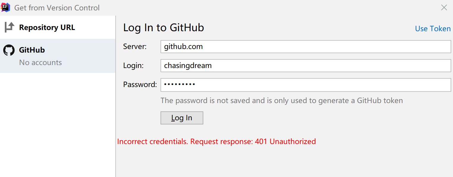 Incorrect credentials.Request response:401 Unauthorized_incorrect credentials. request response ...