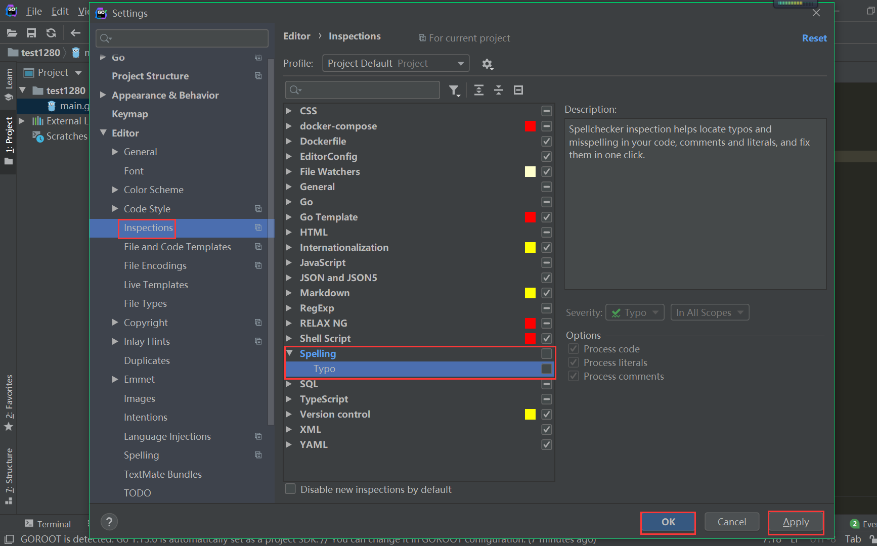 goland (IDEA) 取消拼写检查_goland 拼写检查-CSDN博客