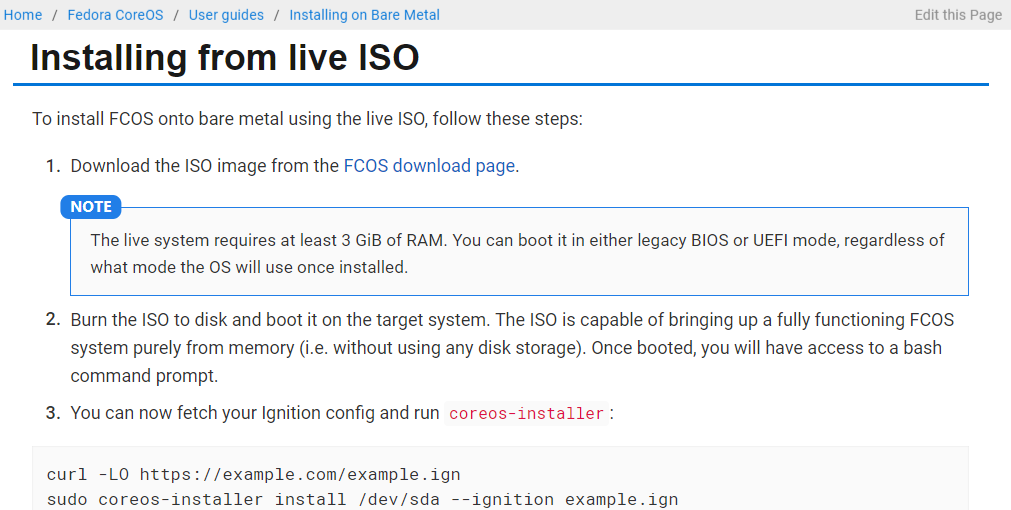 Fedora CoreOS 的裸机安装方法_fedora coreos安装-CSDN博客