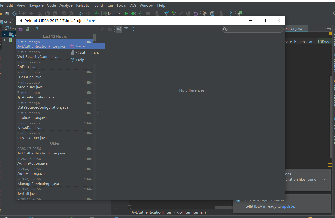 IDEA不小心删错文件怎么办？没关系，可以恢复（IDEA、WebStorm、PyCharm等恢复历史文件操作）_idea 不小心把web.xml删了怎么办-CSDN博客