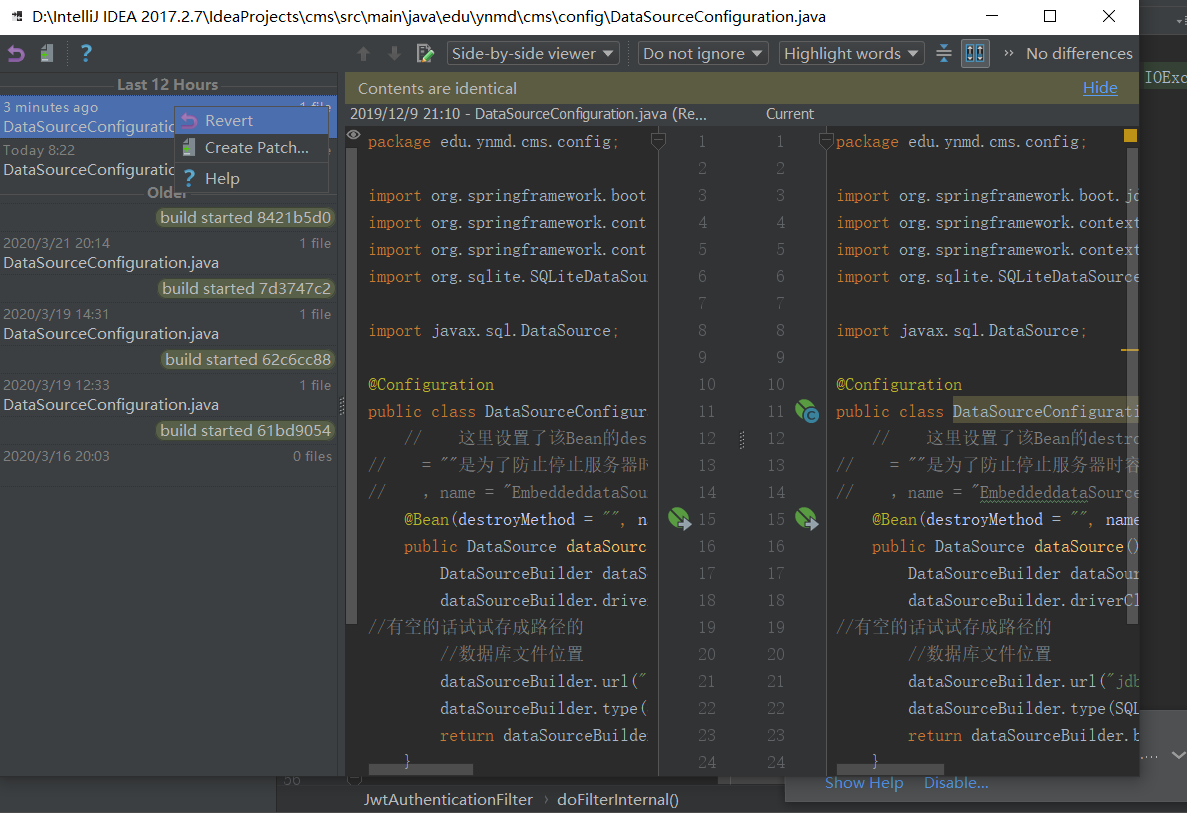 IDEA不小心删错文件怎么办？没关系，可以恢复（IDEA、WebStorm、PyCharm等恢复历史文件操作）_idea 不小心把web.xml删了怎么办-CSDN博客