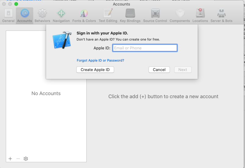 Signing for requires a development team. Select a development team in the Signing and Cap Editor ...