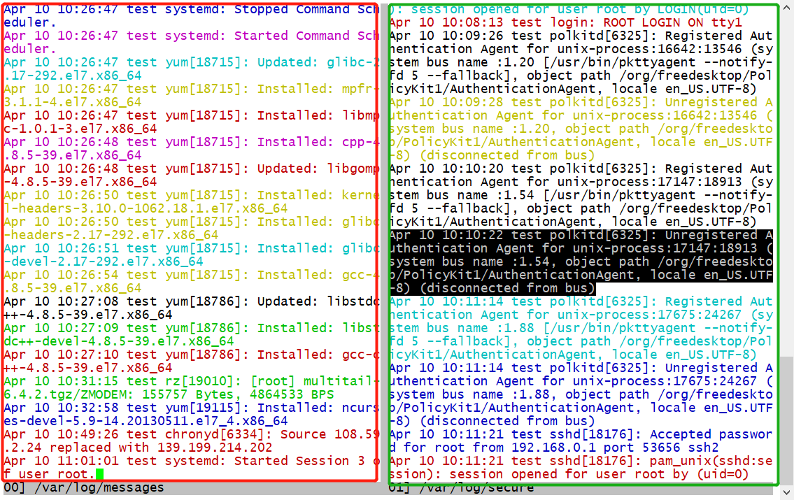 同时查看多个数据或文件 --Multitail 工具-CSDN博客