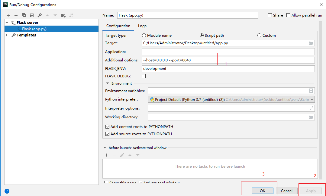 解决Pycharm Flask(默认ip与端口不能改变与改变之后外网依旧不能访问ip的问题)_朋友charm flask改端口-CSDN博客