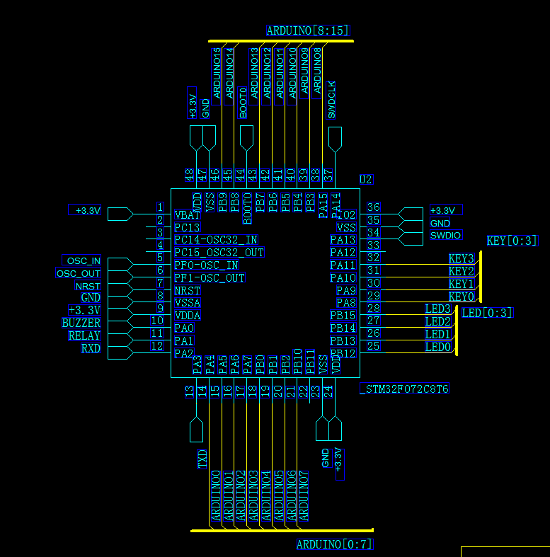 一起来学PCB-0.4-STM32F072C8T6最小核心板原理图设计_stm32最小核心板原理图-CSDN博客