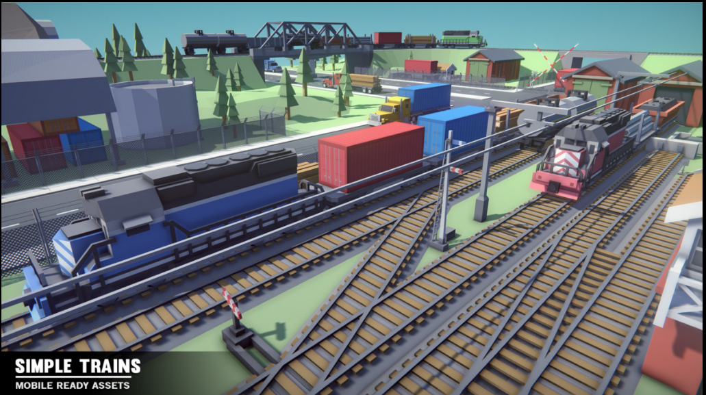 【Unity3D插件】Simple Trains - Cartoon Assets插件分享《卡通风火车场景》_unity如何模拟铁路火车-CSDN博客