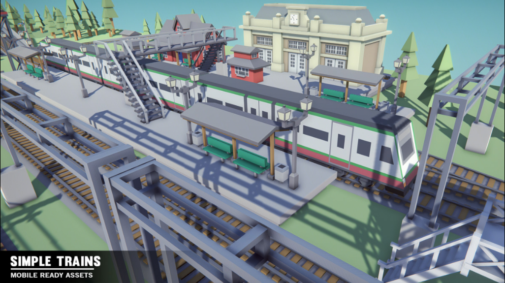 【Unity3D插件】Simple Trains - Cartoon Assets插件分享《卡通风火车场景》_unity如何模拟铁路火车-CSDN博客