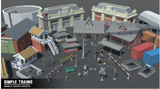 【Unity3D插件】Simple Trains - Cartoon Assets插件分享《卡通风火车场景》_unity如何模拟铁路火车-CSDN博客