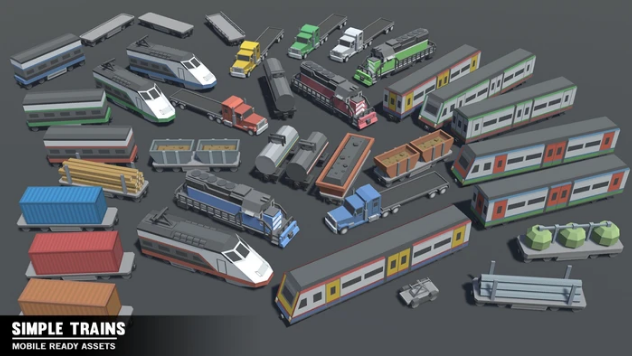 【Unity3D插件】Simple Trains - Cartoon Assets插件分享《卡通风火车场景》_unity如何模拟铁路火车-CSDN博客