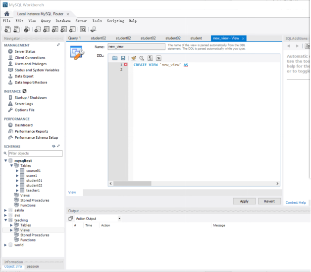 利用MySQL Workbench 工具创建和管理视图——MySQL 5.7数据库_workbench创建视图-CSDN博客