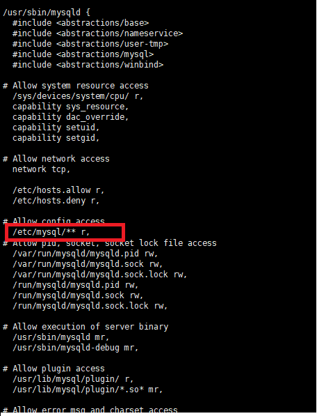 Ubuntu安裝mysql后配置/etc/my.cnf配置文件沒生效,解决办法_修改apparmor 后没有作用-CSDN博客