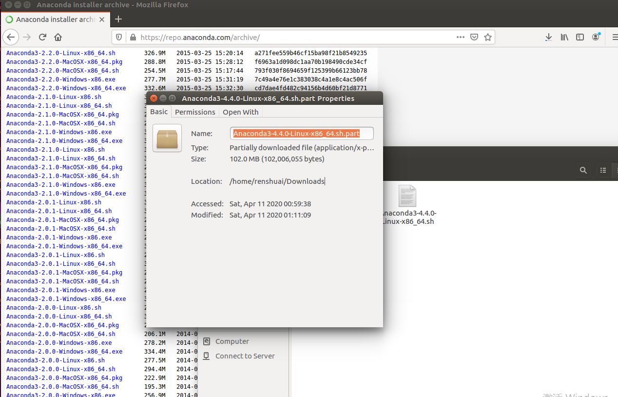 20200411-unbuntu16.04 安装 docker fenics python3.6 anaconda3-4.4(最新版是Python3.7，对应Anaconda3-2020.02 ...
