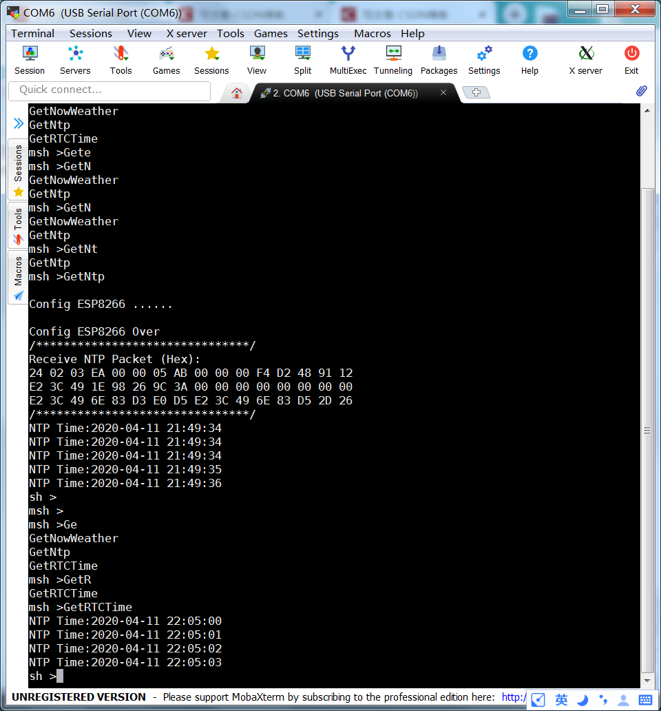 【RT-Thread Nano】作业6：通过ESP8266获取NTP服务器上的时间_rt-thread的nano版本获取时间戳-CSDN博客