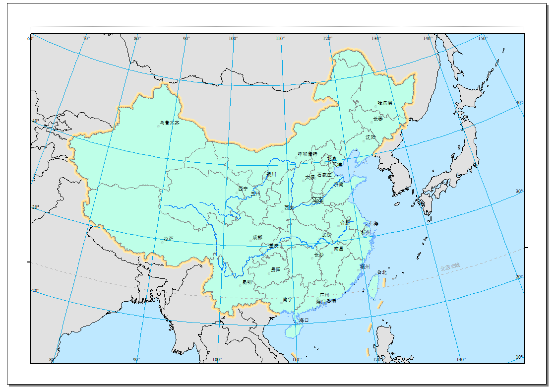 ArcGIS精美中国地图制作(详解)_北回归线shp-CSDN博客