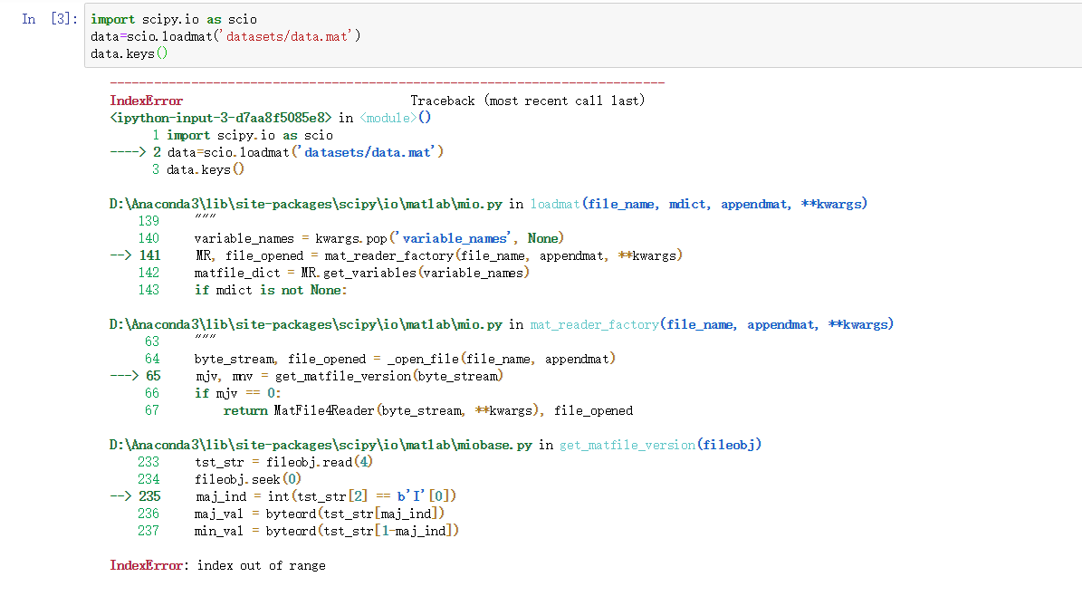 IndexError: index out of range - Programmer Sought