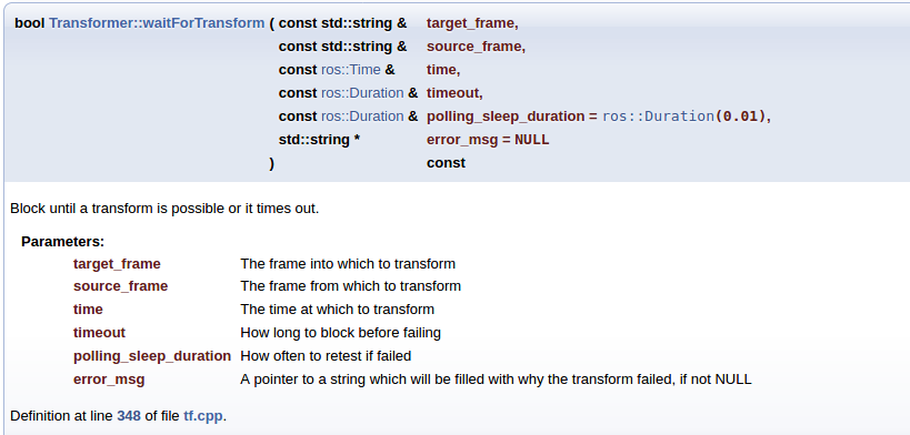 【ROS学习】- tf学习 - tf中重要函数解析 (陆续更新....)_waitfortransform-CSDN博客