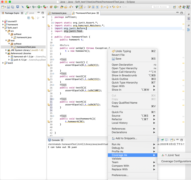 Lab1 在eclipse中配置Junit+Hamcrest+Eclemma (Mac)_hamcrest1.3-CSDN博客