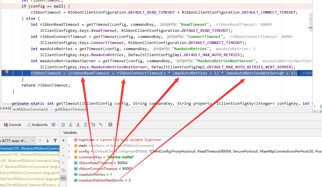 The Hystrix timeout of 90001ms for the command service-w is set lower than the combination of t ...